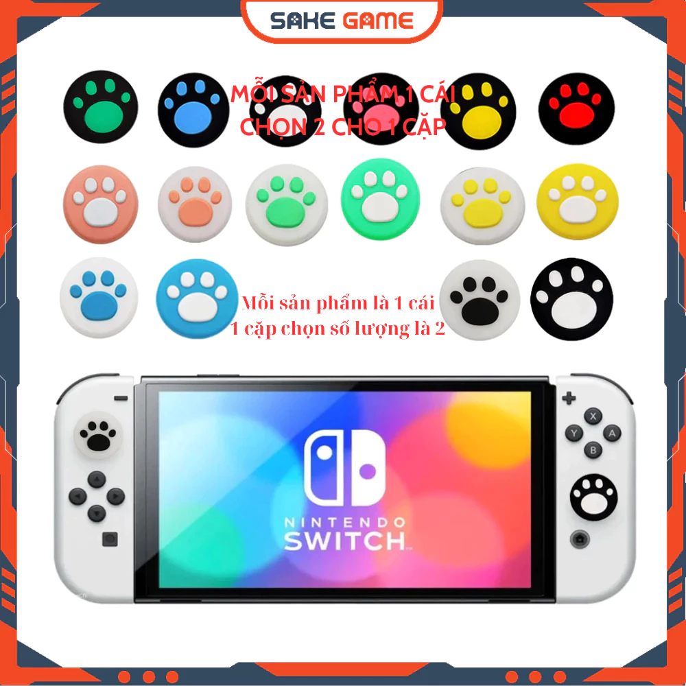 Núm Bọc Analog Nintendo Switch Chân Mèo Núm Bọc Analog Switch Chân Mèo ...