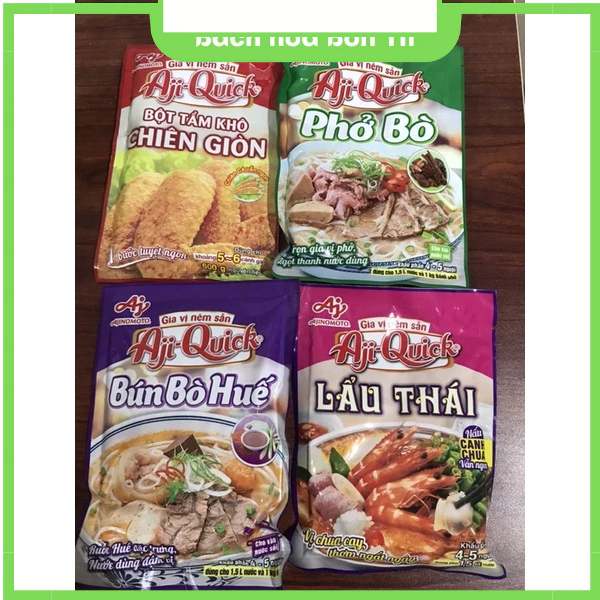 Gia vị nêm sẵn lẩu thái Aji-Quick, Bột chiên giòn Aji, bún bò huế, gia ...