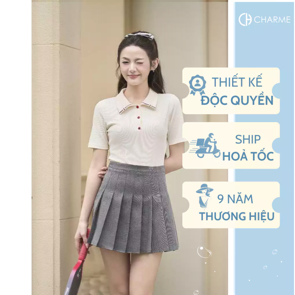 Chân váy xếp ly hàn thường 410070 | Shopee Việt Nam