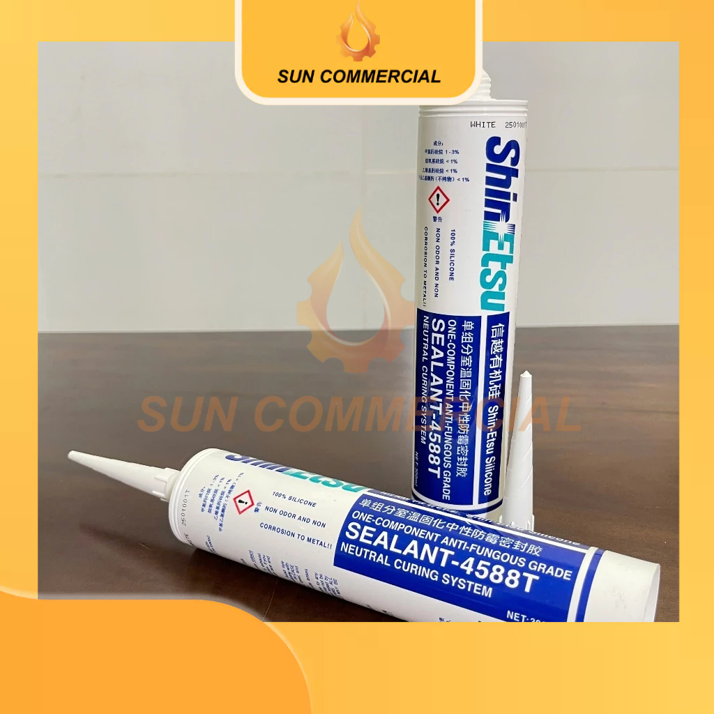 Shin-Etsu Silicone Sealant 4588T, 300ml/chai,Màu Trắng, Keo silicone có khả năng chống ẩm mốc ...