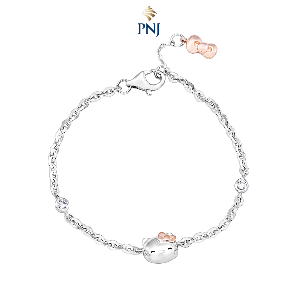 Lắc tay trẻ em Bạc đính đá PNJ ️ HELLO KITTY XM00H000016 | Shopee Việt Nam