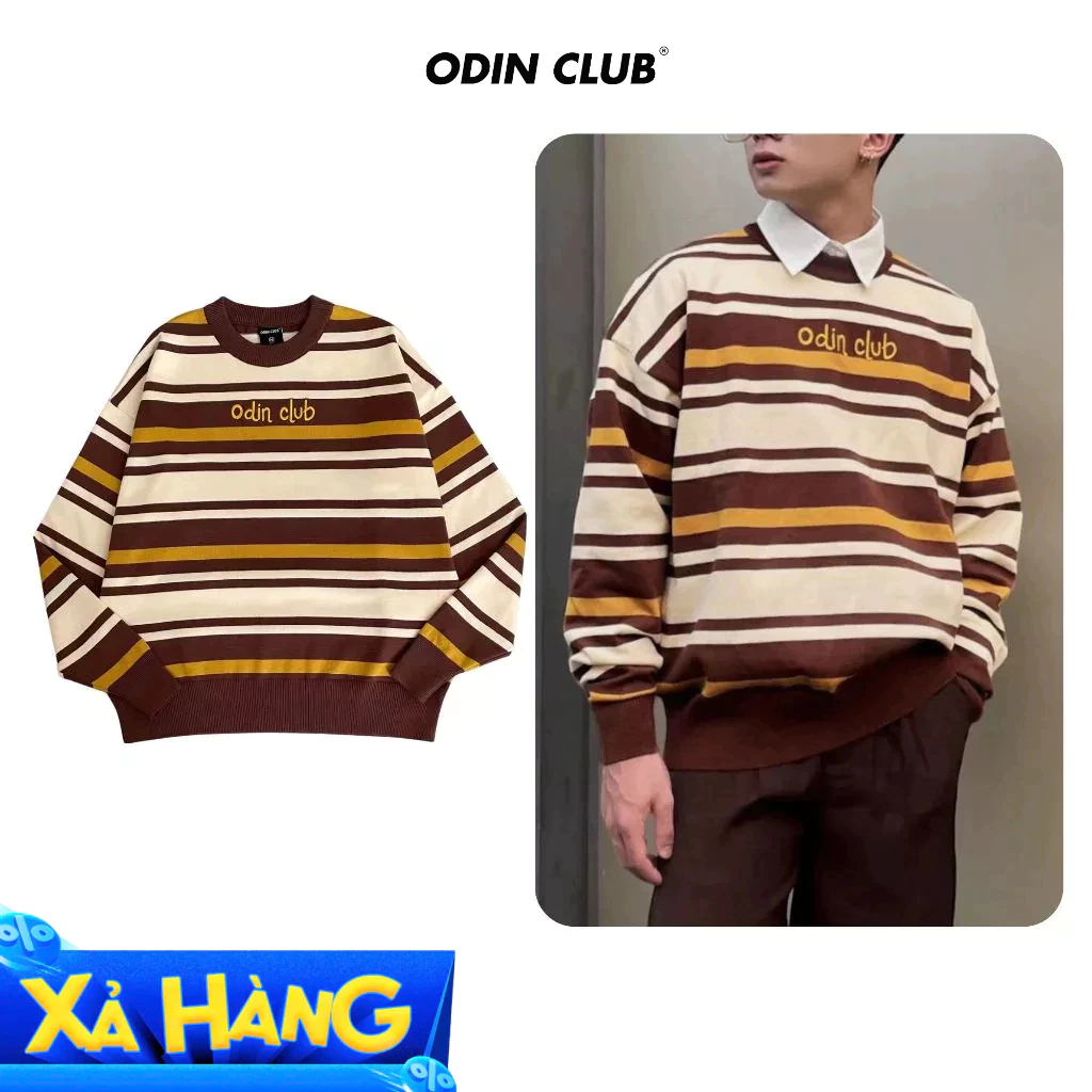 Áo sweater len Bino Odin Club, Áo len thời trang form rộng unisex ...
