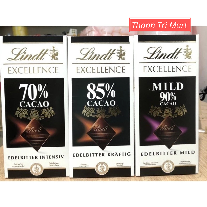 Socola Lindt Excellence Dark 70%, 85%, 90% Cacao (100g) | Shopee Việt Nam