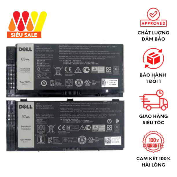 Pin Laptop Dell Precision M4600 M4700 M4800 M6600 M6800 FV993 FJJ4W ...