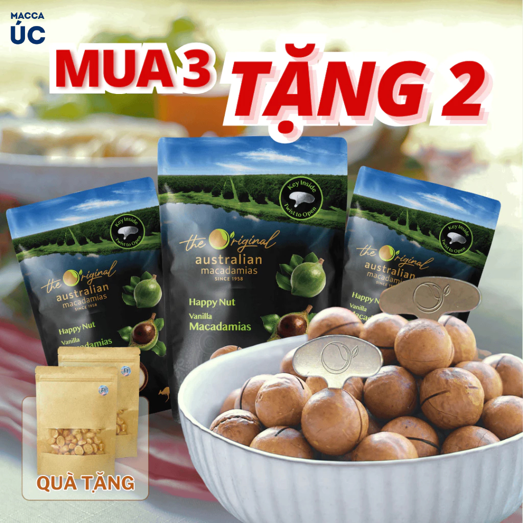 Macca Úc | 3 gói Macca Vani nứt vỏ » Tặng 2 Gói 200gr | Macca nhập khẩu ...