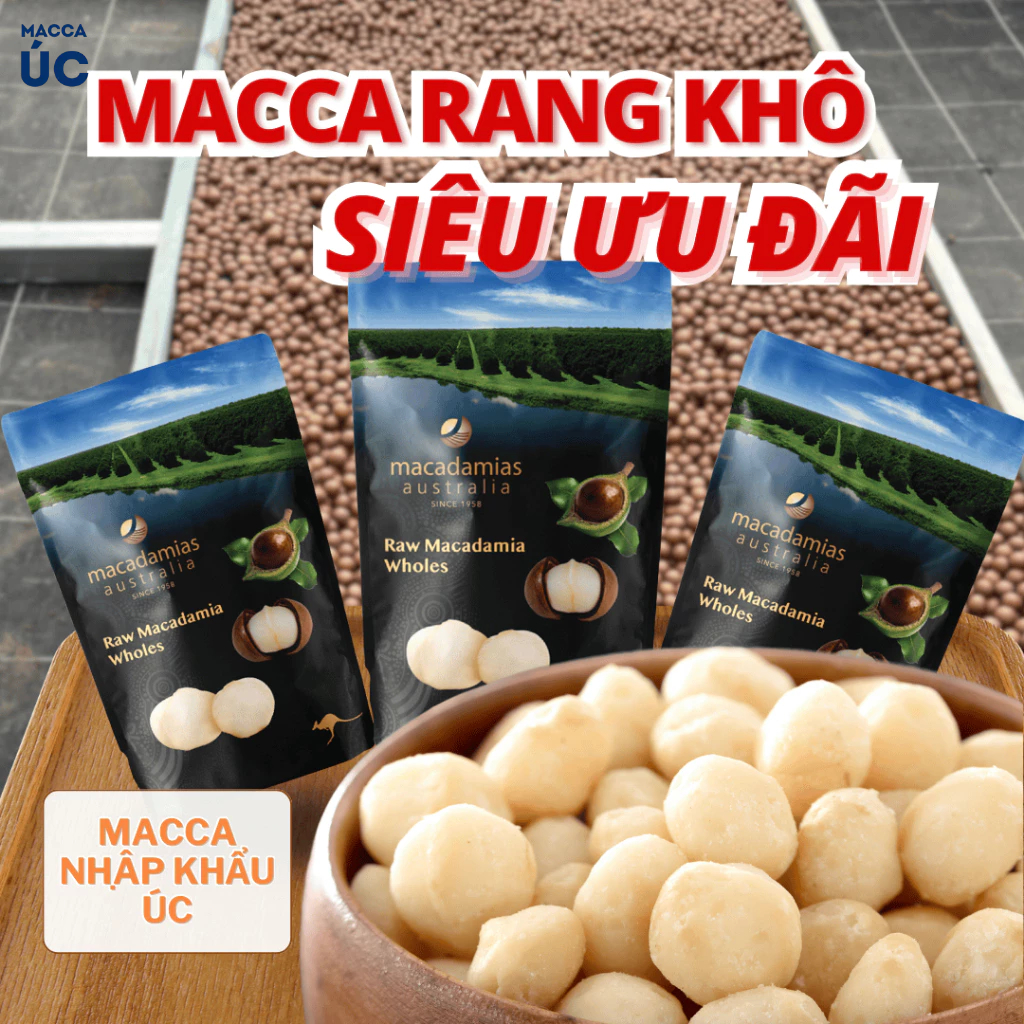 Macca Úc rang khô nguyên bản giòn thơm | Nhập khẩu chính hãng [Quà dùng ...