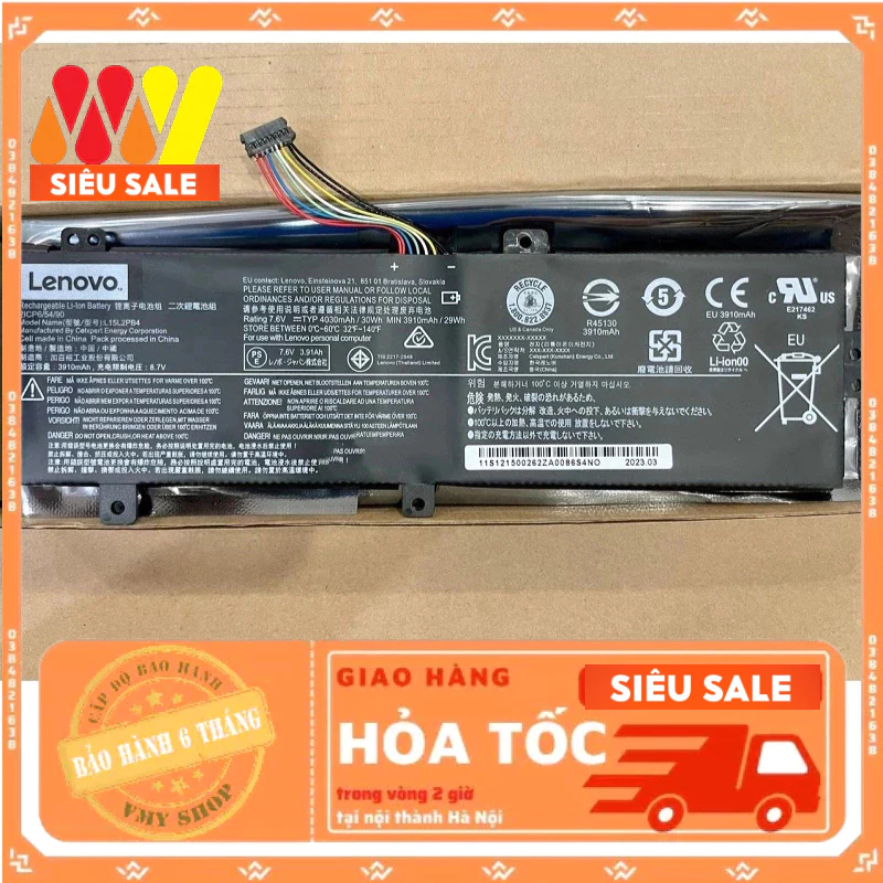 PIN laptop Lenovo L15L2PB4 IdeaPad 310-15ISK,L15L2PB5 , 510-15IKB ...