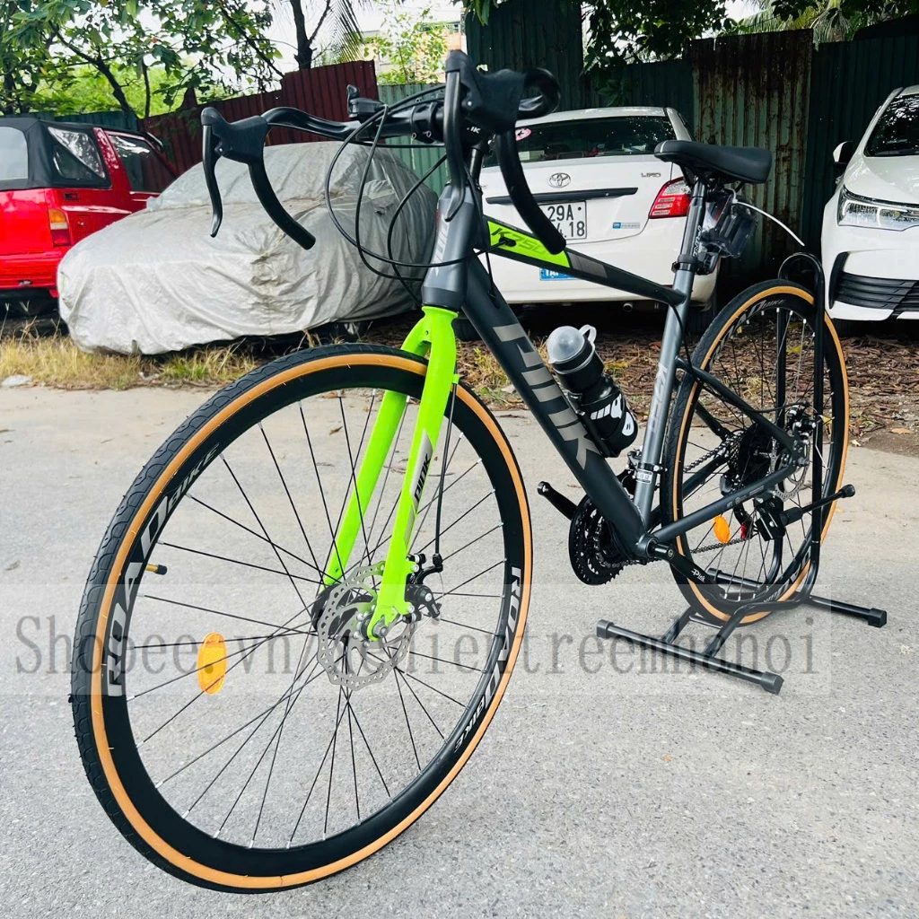 Xe Đạp Đua Road Tay Cong PINK K750 Mẫu Mới Khung Thép Sơn Tĩnh Điện ...