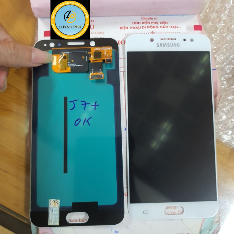 Màn hình samsung j7 plus c710 2ic oled test ok tặng keo dán | Shopee ...