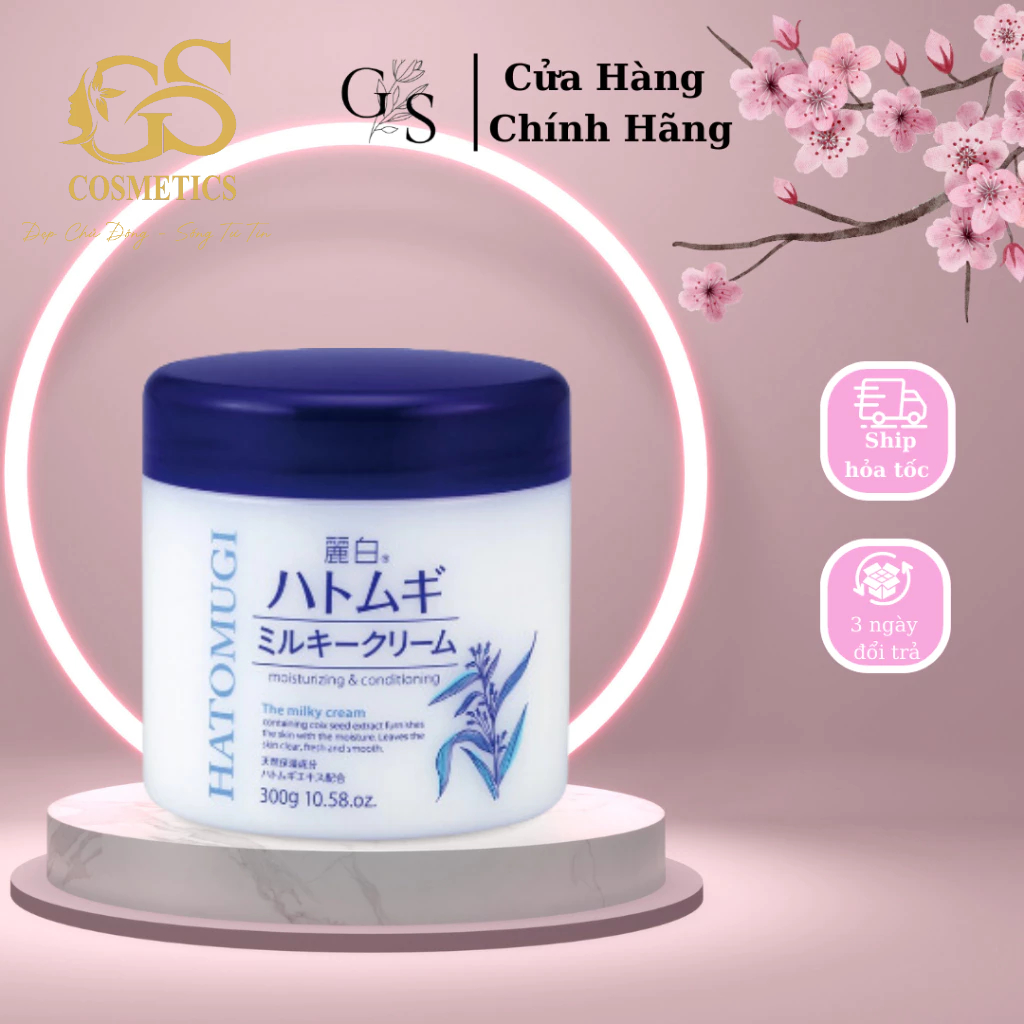 Kem dưỡng da Hatomugi Moisturizing Conditioning The Milky Cream 300g ...