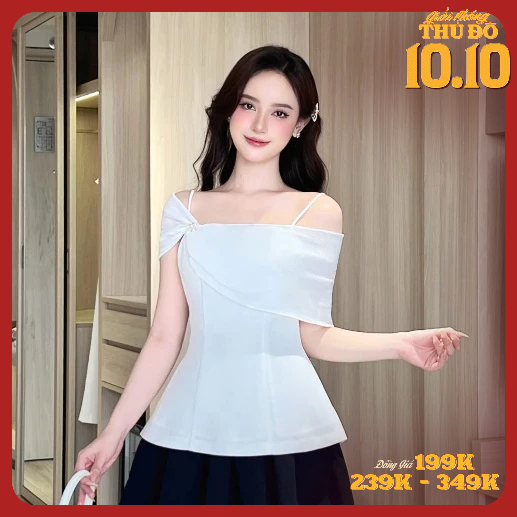 ZAMY SHOP - SM tk trễ vai 2s đáp ngực nữ tiểu thư thanh lịch cá tính | Shopee Việt Nam