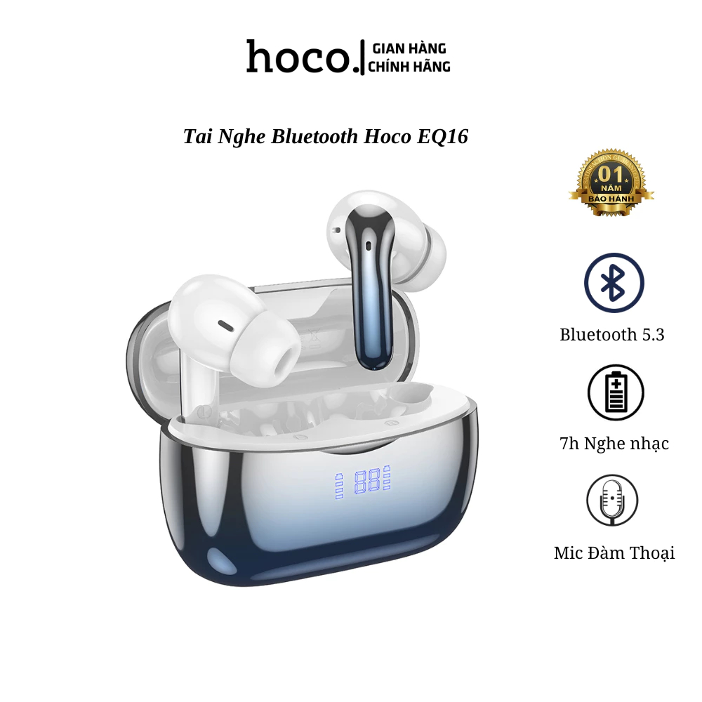 Tai nghe bluetooth Hoco EQ16, tai nghe nhét tai khử ồn có mic đàm thoại ...