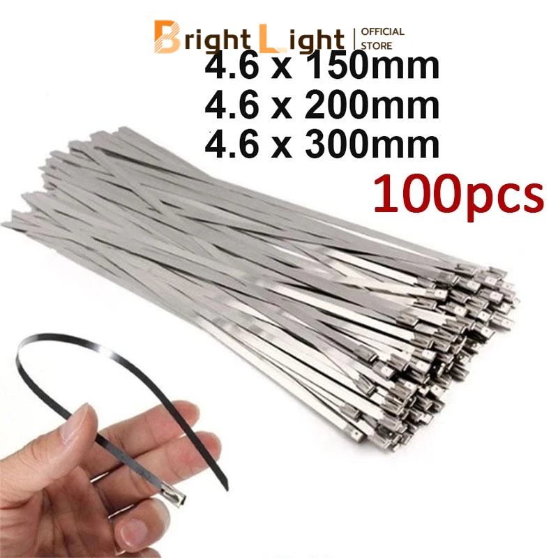 Dây rút inox 304, bộ 100 chiếc Dây rút inox, dây rút inox 304 bền bỉ ...