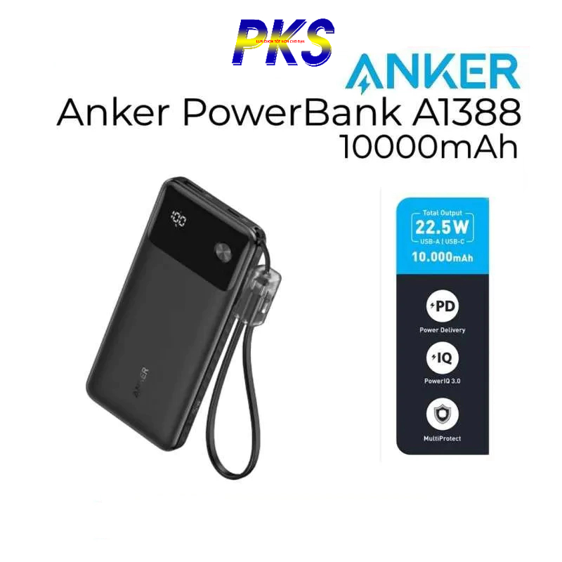 Pin dự phòng Anker PowerCore 10000mAh 22.5W kèm cáp USB C Anker A1388 | Shopee Việt Nam