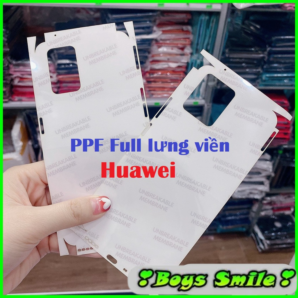 Miếng Dán PPF mặt lưng Full viền máy Huawei Mate 20lite Mate 9 mate 10 pro Mate 20x Mate 40 Mate ...