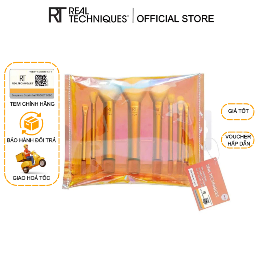 Bộ cọ trang điểm 8 cây RT Real Techniques The Wanderer Makeup Brush Set ...