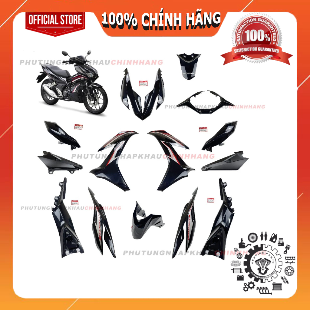 [LẺ MÓN] Dàn áo Winner X V2 màu Đen Bóng (Ánh Xanh) tem Thể Thao 2020 ...