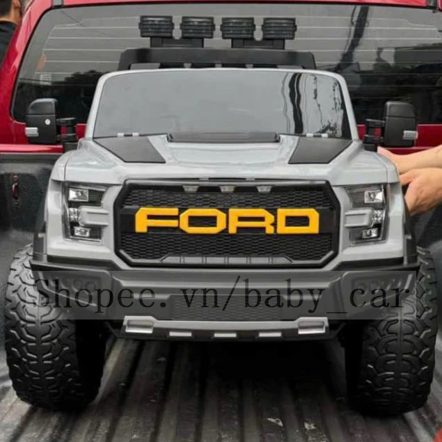 [Bản Cao Cấp] Ô Tô Điện FORD RAPTOR Bán Tải Địa Hình Bánh Cao Su Ghế Da ...