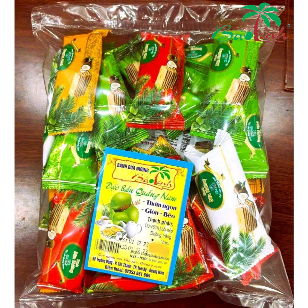 [GÓI 500g] Bánh Dừa Nướng Bảo Linh - Đặc Sản Quảng Nam - Thơm Ngon, Giòn Béo, Ít Ngọt - Nhiều ...