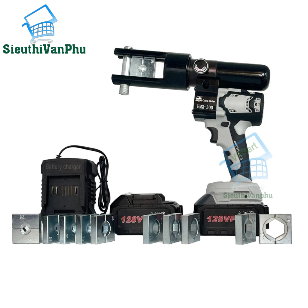 Kìm Ép Cos Dùng máy Pin Dalushan HMQ-300 (60KN), Kìm bấm cos thủy lực ...