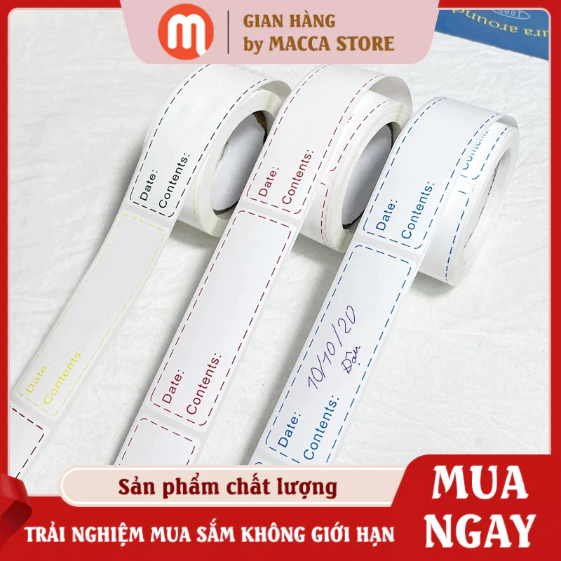 Cuộn 100 miếng giấy nhãn dán ghi chú note date nhỏ gọn đánh dấu tiện ...