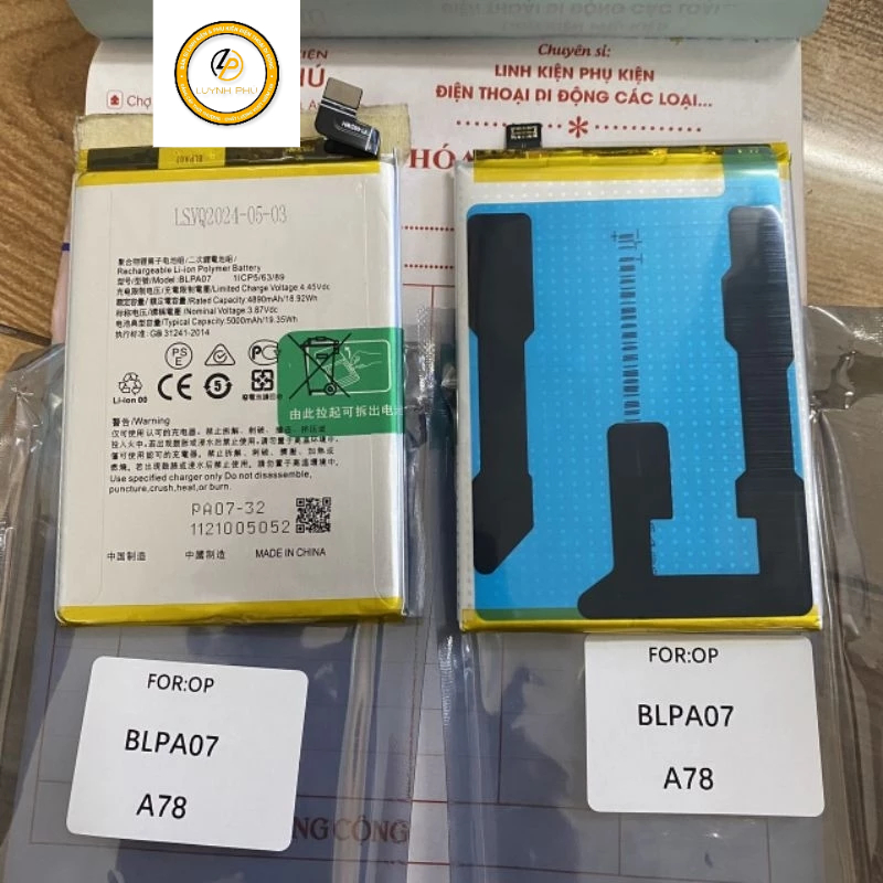 Pin oppo A78 4G BLPA07 pin mới chuẩn | Shopee Việt Nam