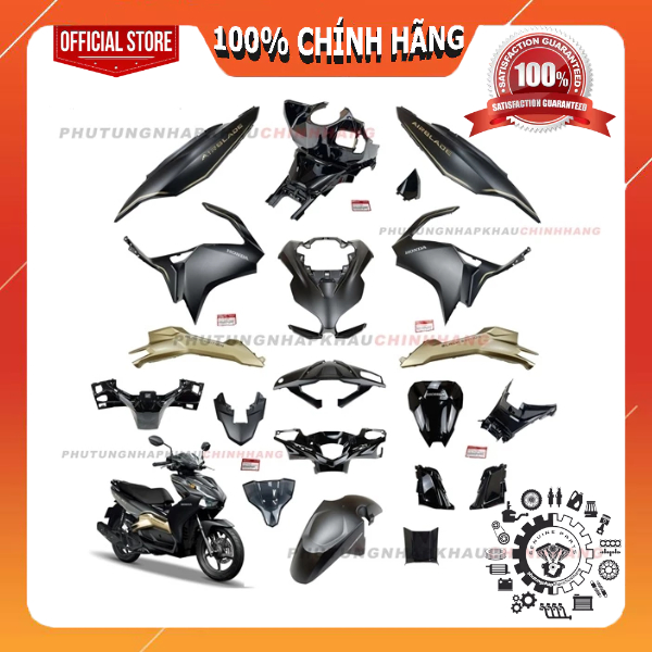 [LẺ MÓN] Dàn áo AB 125 2020 màu Đen Nhám Vàng Đồng tem Đặc Biệt, Air ...