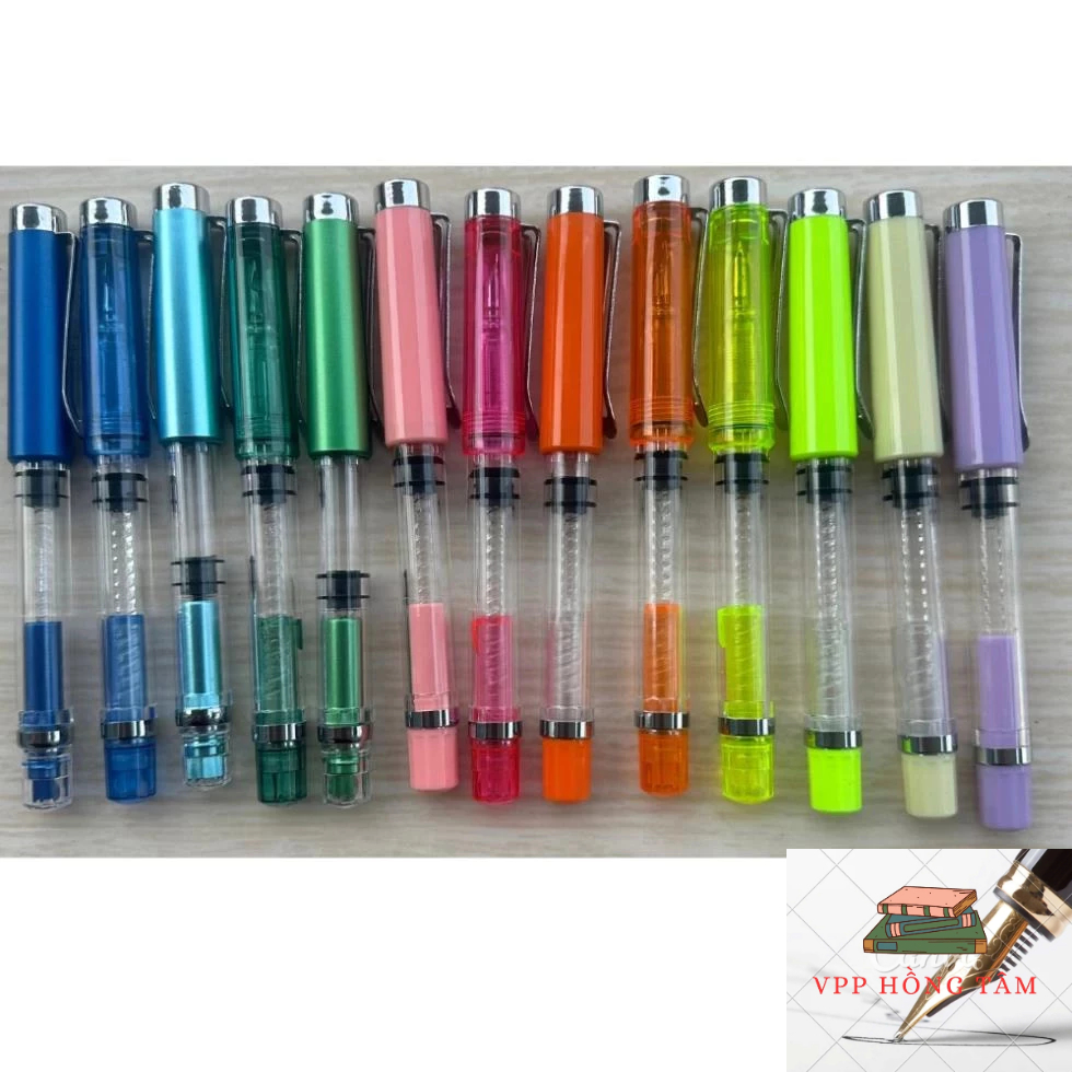 Combo 2 Chiếc Bút máy ngòi lá tre T09 tự tạo thanh đậm SẮC MÀU - luyện ...