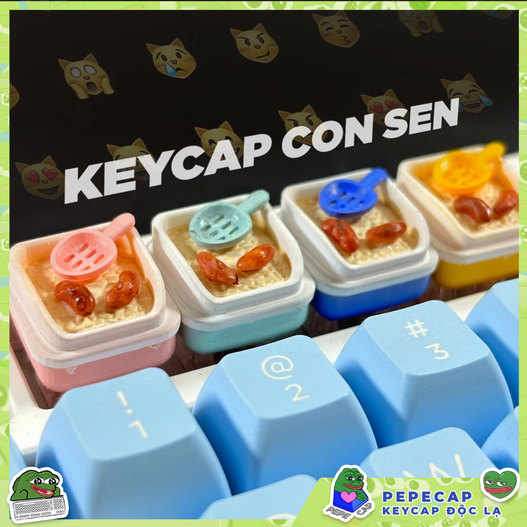 Keycap chậu cát mèo - Keycap con sen - Nút bàn phím hài hước - Độc ...