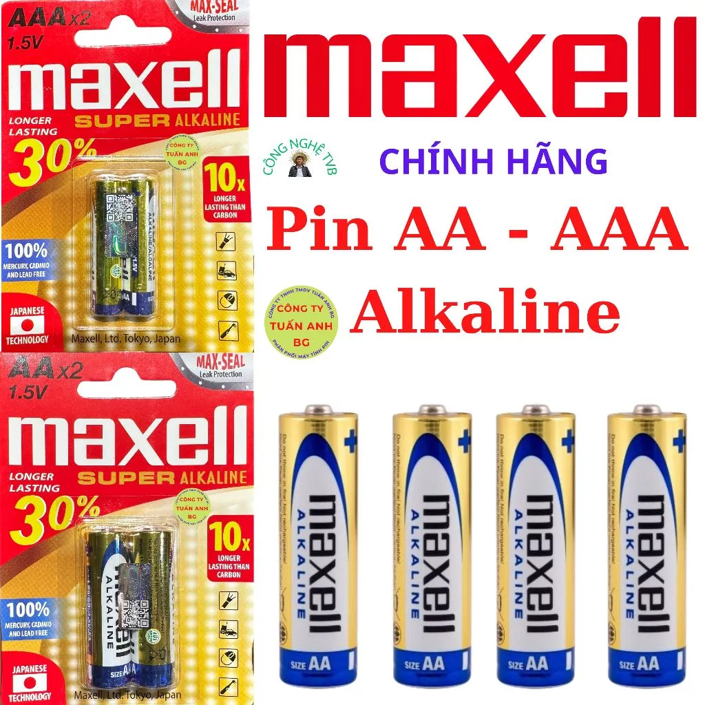 [CHÍNH HÃNG] Pin AA/AAA Maxell Alkaline 1.5V – Dùng Cho Điều Khiển Tivi ...