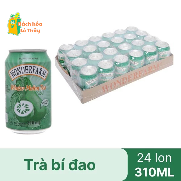Thùng 24 lon trà bí đao Wonderfarm 310ml | Shopee Việt Nam