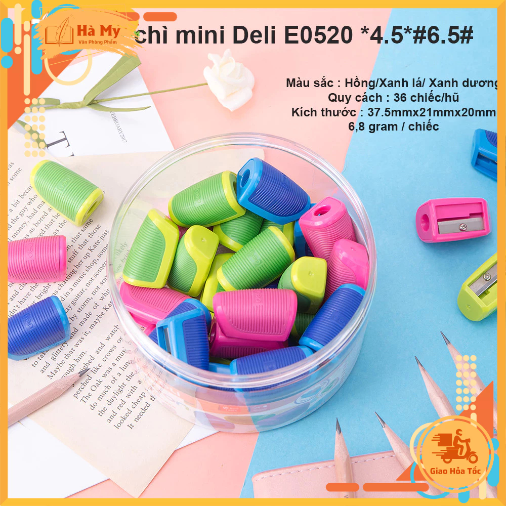 Combo 5 Cái Gọt bút chì mini 1 Lỗ Deli E0520 | Shopee Việt Nam