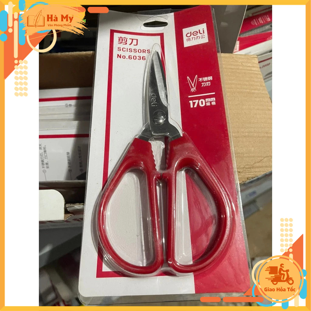 Kéo văn phòng 170mm Deli 6036 | Shopee Việt Nam