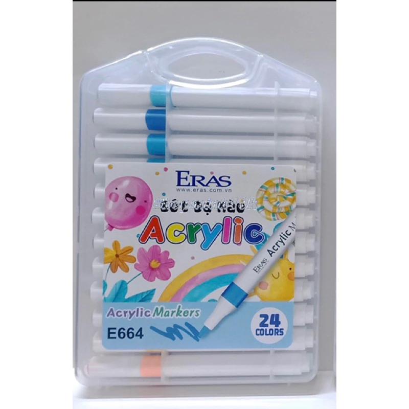 hộp bút dạ màu Acrylic 24 màu Eras E664 | Shopee Việt Nam