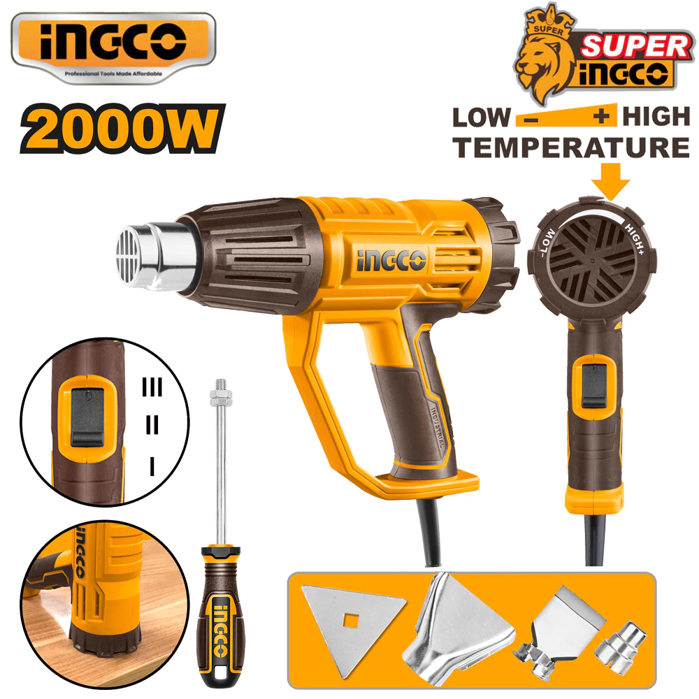 Máy khò nhiệt / máy thổi hơi nóng 2000W có màn hinh LCD Ingco HG200028 ...