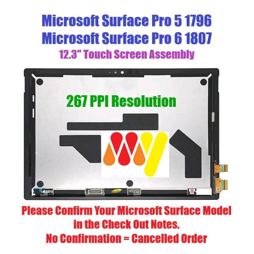 Màn hình laptop Microsoft Surface Pro 5 model 1796 LP123WQ1 (SP) (A2 ...