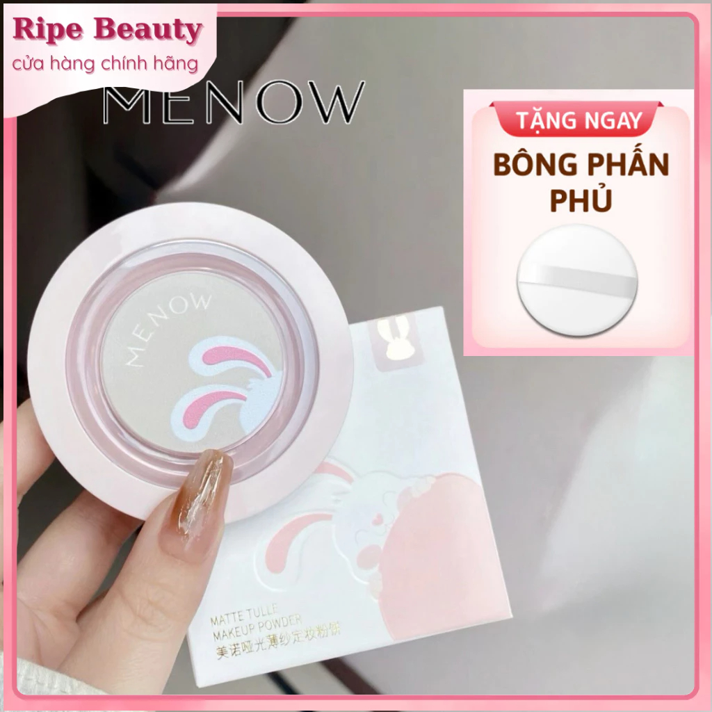 Phấn Phủ nén kiềm dầu, chống nước, che phủ hoàn hảo MENOW Rabit Compact Powder 8.5gr | Shopee ...
