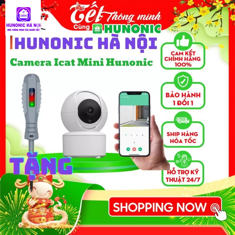 Camera ICAT Hunonic Mini - Giải Pháp An Ninh Thông Minh Cho Ngôi Nhà Xoay 360 Độ Dùng App ...