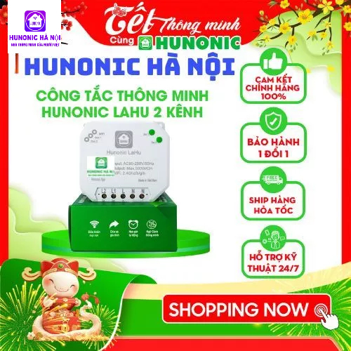 Công Tắc Điện Wifi Hunonic Lahu 2 Kênh Điều Khiển Từ Xa Trên Điện Thoại ...