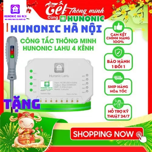 Công Tắc WiFi Thông Minh Hunonic Lahu - Điều Khiển Hẹn Giờ Thiết Bị Điện Từ Xa Trên Điện Thoại ...