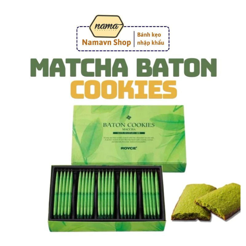 Baton Cookies Matcha Royce - Bánh quy giòn Matcha socola (25bánh/h ...