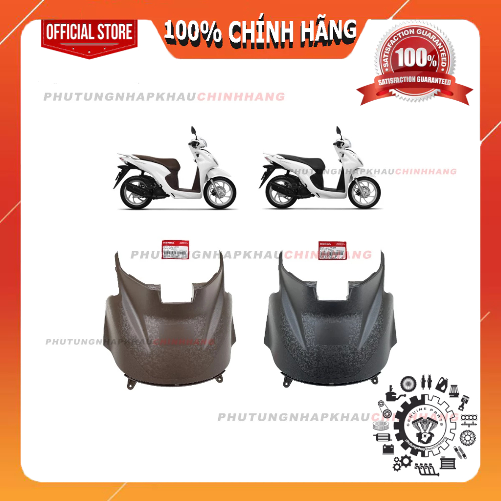 Ốp nhựa trung tâm, Ốp dưới yên Vision 2021 2022 2023 2024 chính hãng Honda, Ốp cốp yên vis 110 ...
