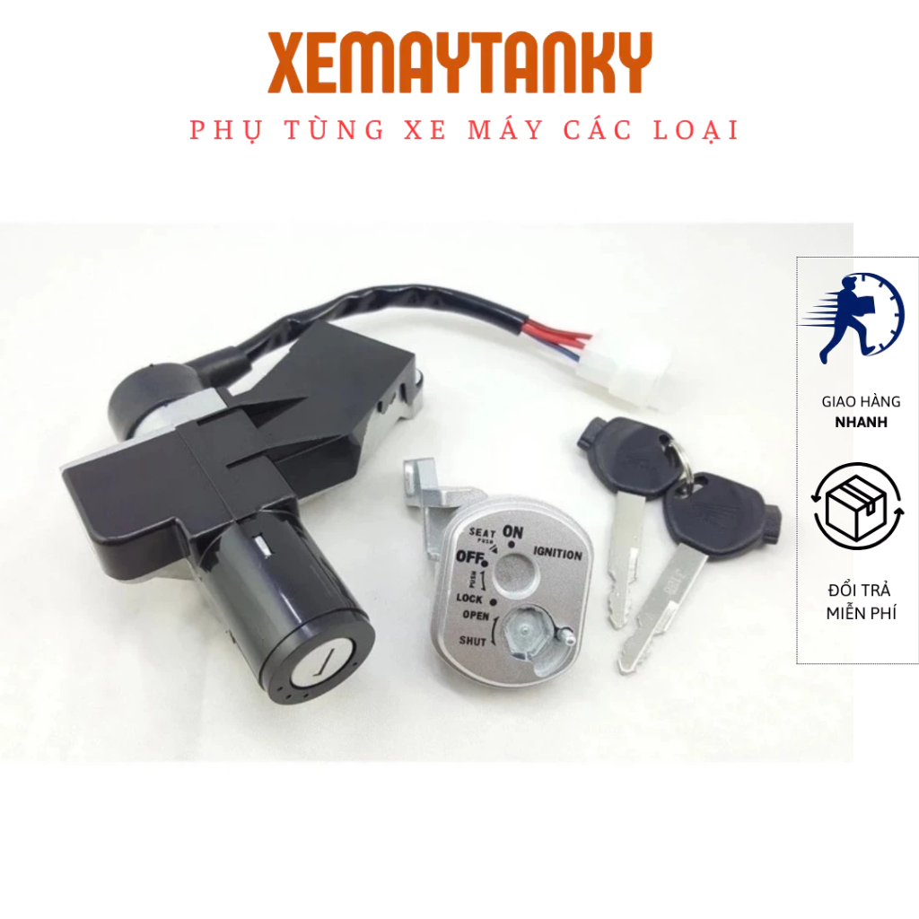 Bộ Ổ Khóa Xe Future Neo Fi, Future X, Future 125 (4 Dây) Hàng Cao Cấp ...