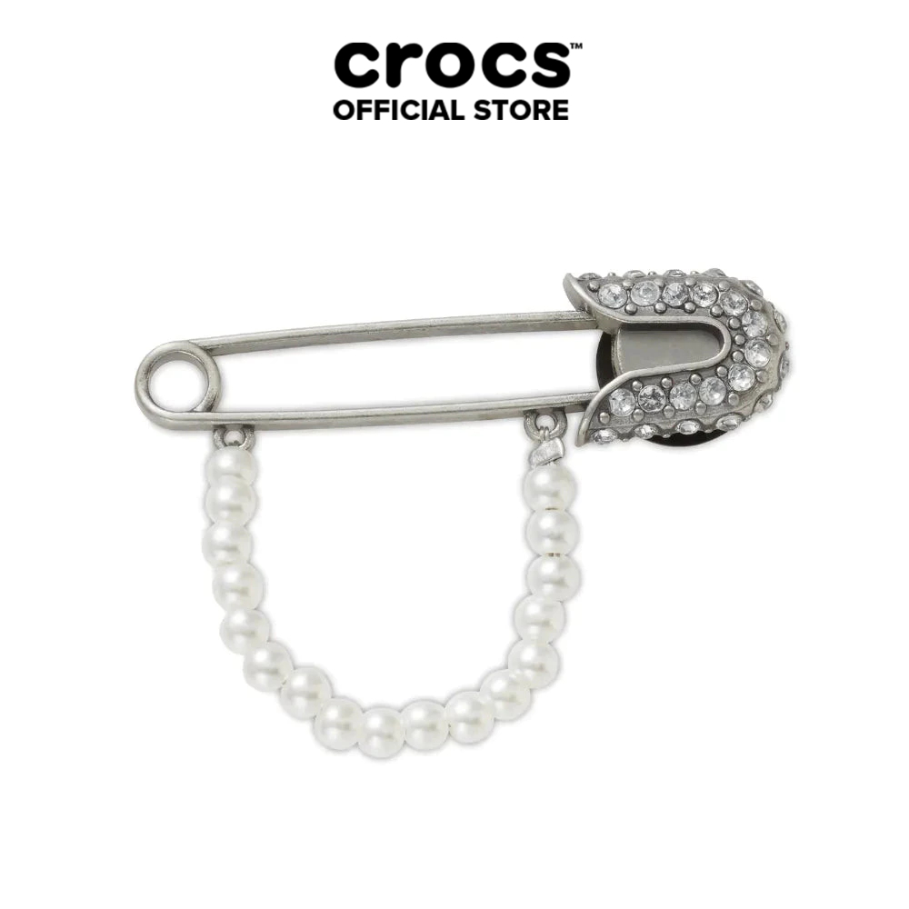 Phụ kiện Jibbitz™ Charm Pearl Chain Safety Pin | Shopee Việt Nam