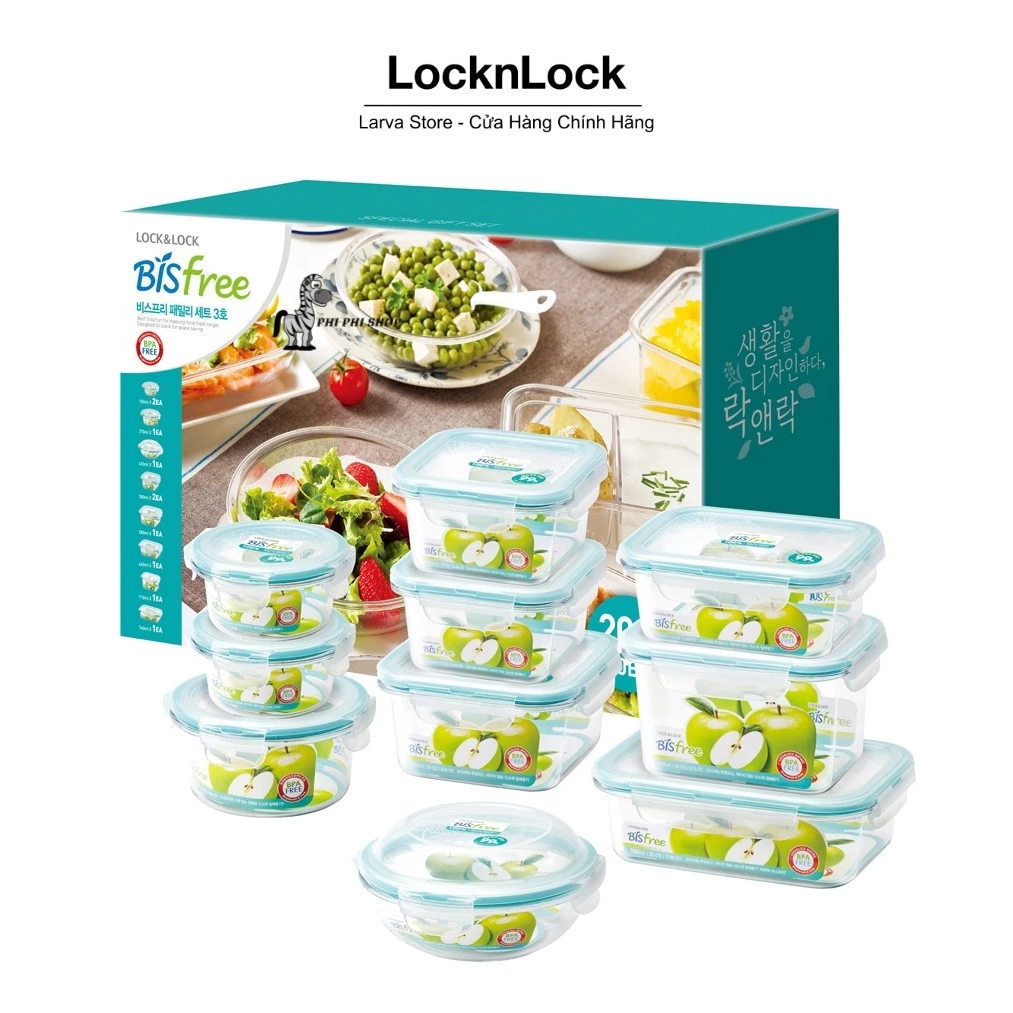 Bộ Hộp Nhựa 15 món Lock&Lock Bisfree Table Top LBF631S15 | Shopee Việt Nam