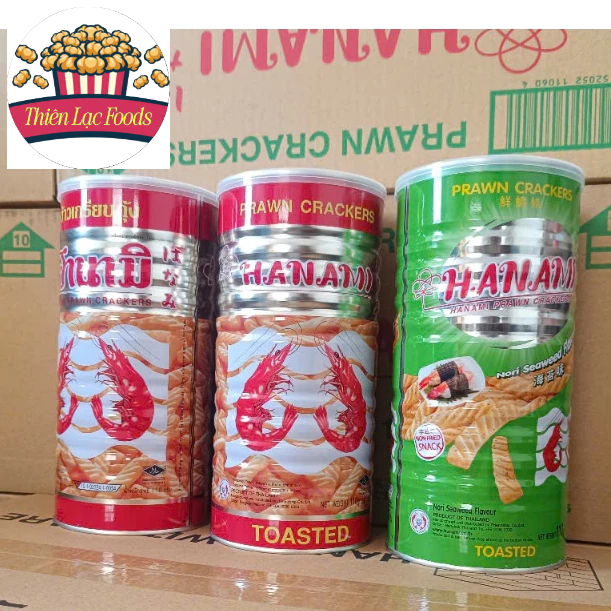 Combo 3 Lon Snack Tôm Thái Hanami 110g/lon, Bim Bim Được Yêu Thích Nhất ...