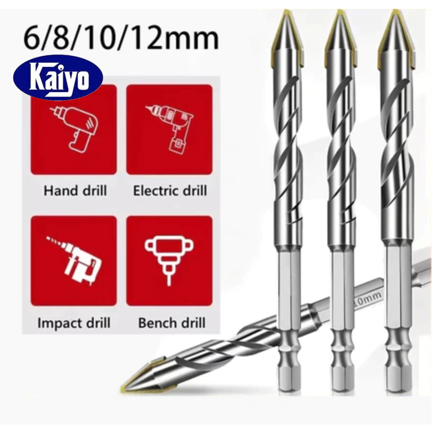 Kaiyo 6 / 8 /10/ 12mm Mũi Khoan Đa Năng Cao Cấp Đầu Lệch Tâm Chuôi Lục ...