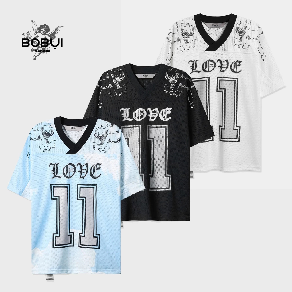 Áo Jersey BOBUI LOVE&PEACE ANGELS FOOTBALL BÓNG ĐÁ OVERSIZED | Shopee ...