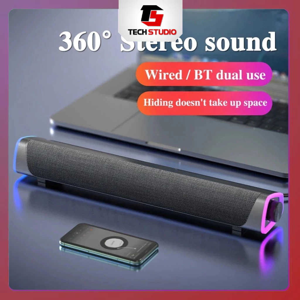 Loa SoundBar Niye V8 Bluetooth Có dây cắm có đèn Led RGB âm thanh vòm ...