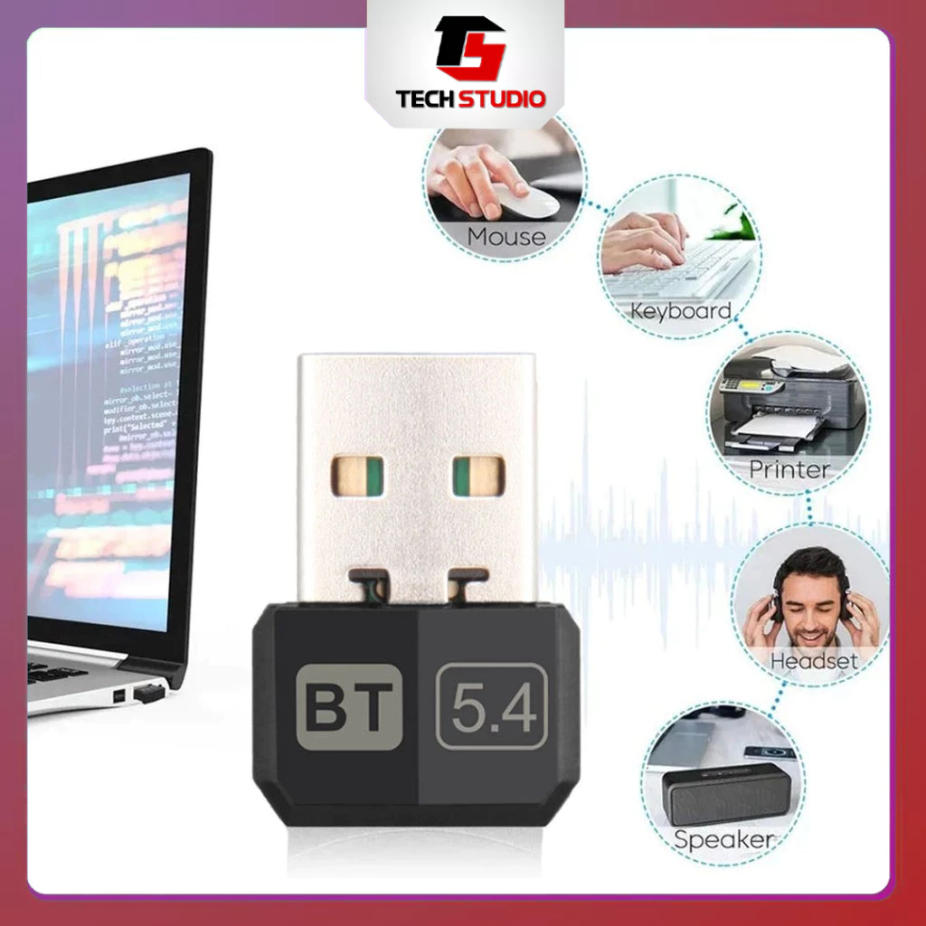 USB Bluetooth V5.4, Bộ thu phát sóng Bluetooth cho Laptop PC dễ dàng ...